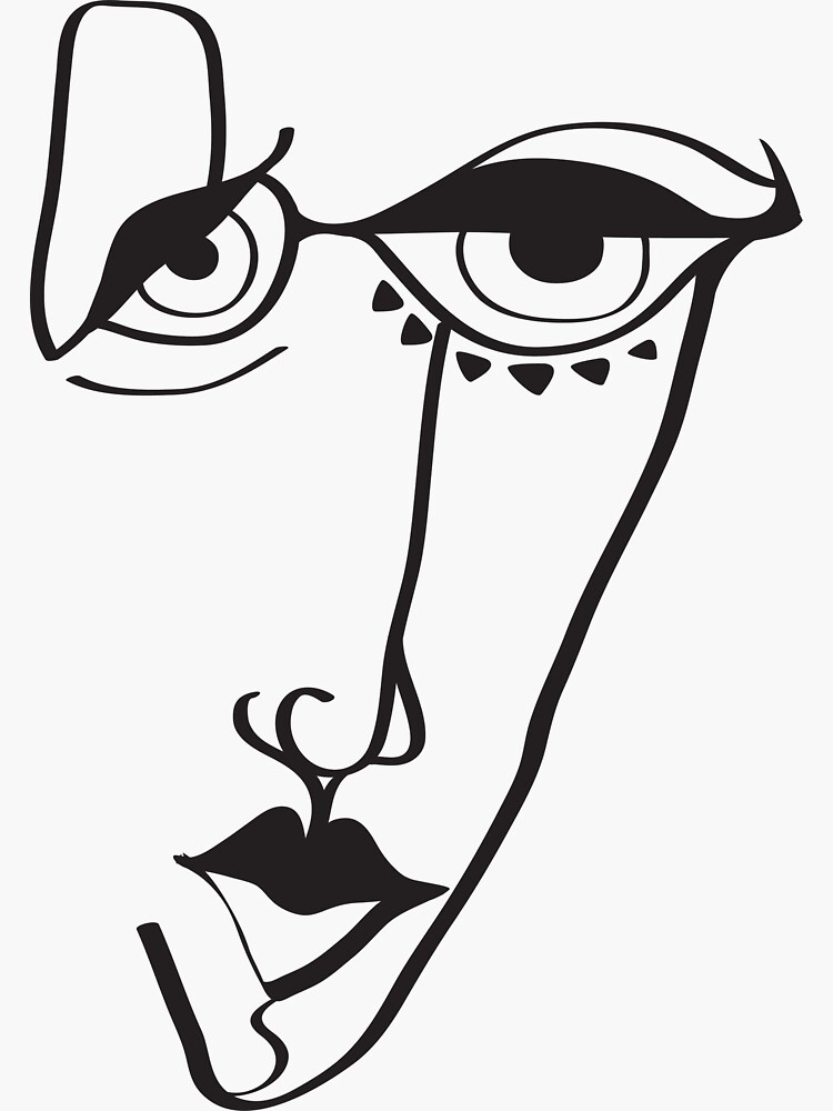 "Abstract Face" Sticker for Sale by invox | Redbubble