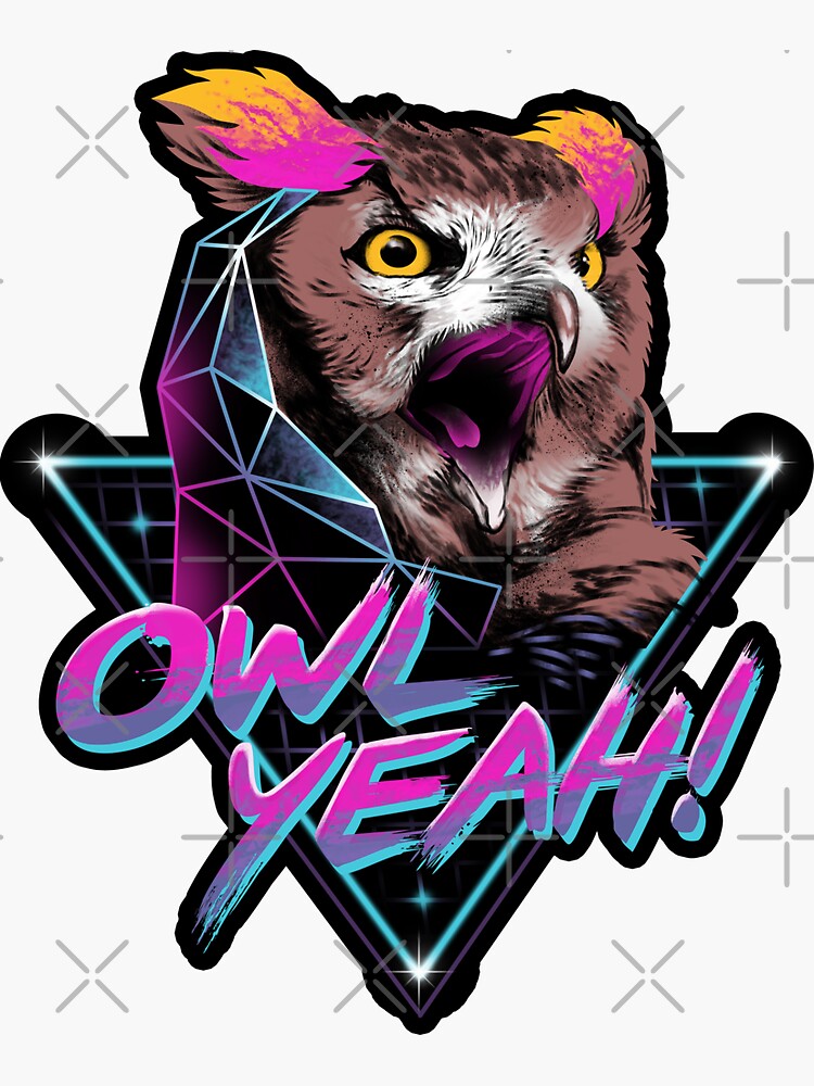 "Owl Yeah!" Sticker for Sale by vincenttrinidad | Redbubble