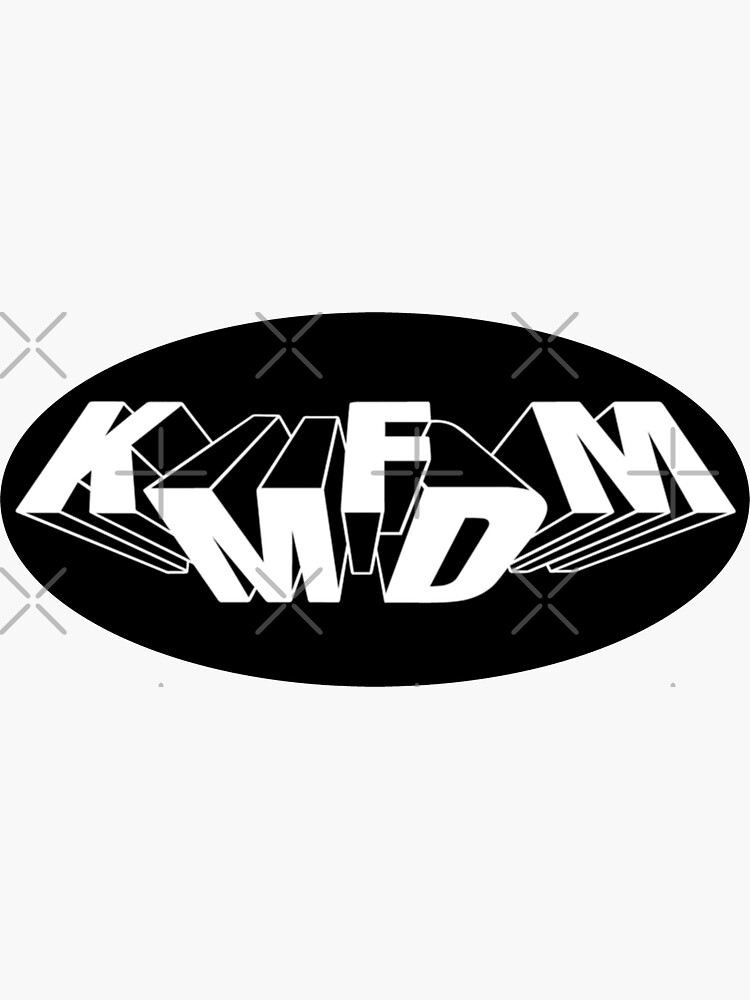 "KMFDM" Sticker for Sale by YogaGear | Redbubble