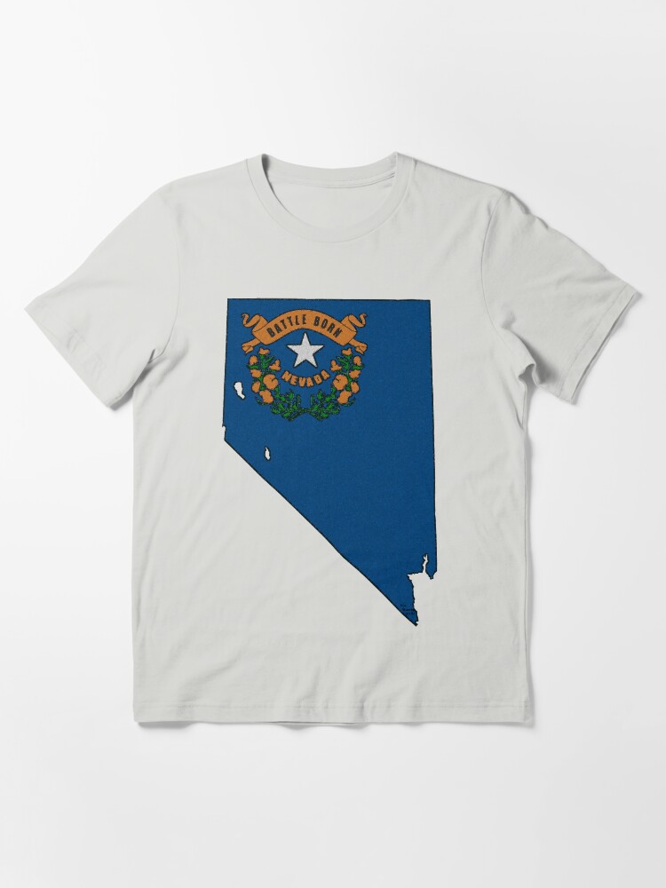 "Nevada Map With Nevada State Flag" T-shirt by Havocgirl | Redbubble