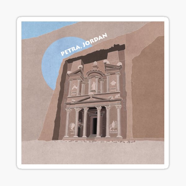 "Petra, Jordan" Sticker for Sale by traveltheory | Redbubble