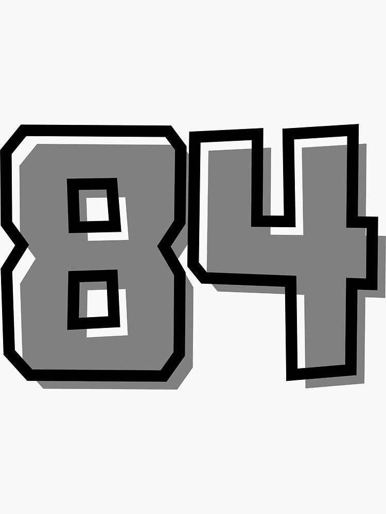 "Number 84" Sticker for Sale by mankindvm | Redbubble