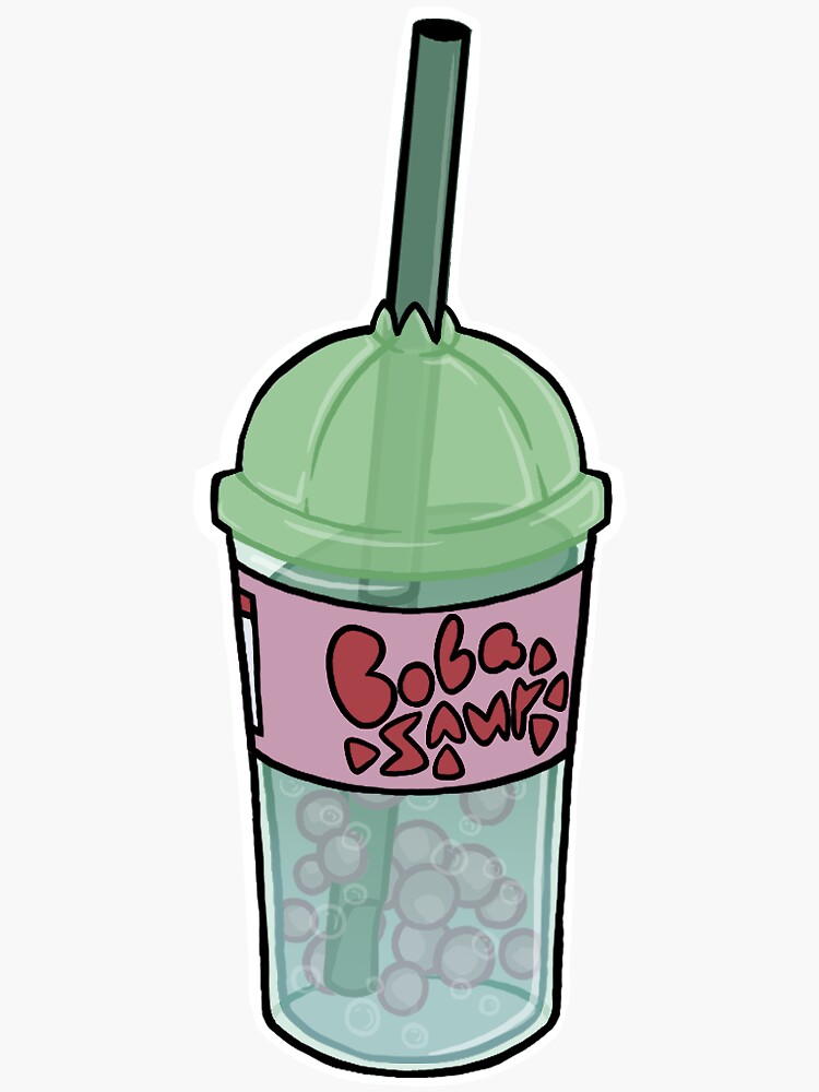"Boba Saur Sticker" Sticker for Sale by Jinxvsw0rld | Redbubble