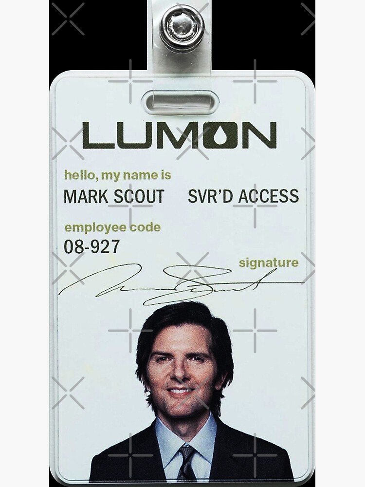 "Severance series lumon industries MARK SCOUT Badge fan works graphic ...