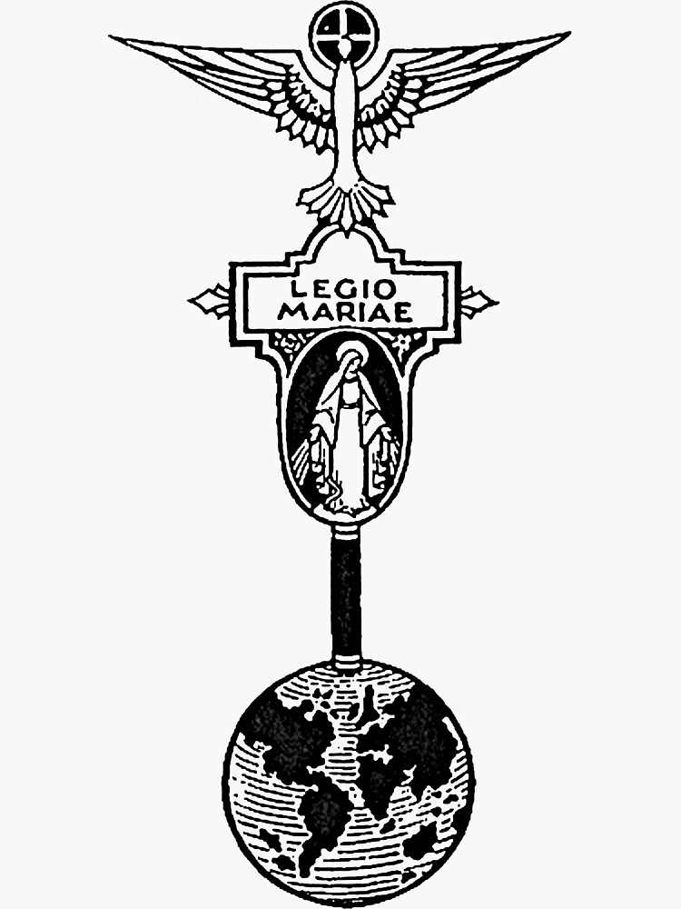 "Legion of Mary Legio Mariae Vexillum Legionis Logo" Sticker for Sale ...