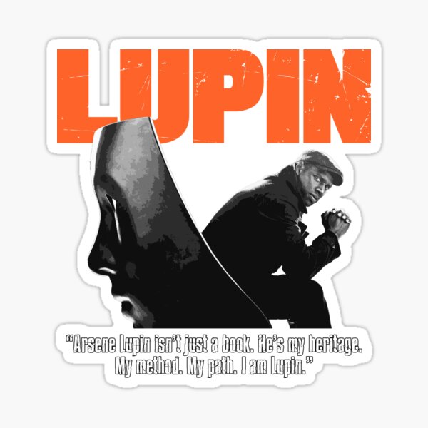 "Lupin - Orange, black and white - Pose and Quote" Sticker for Sale by ...