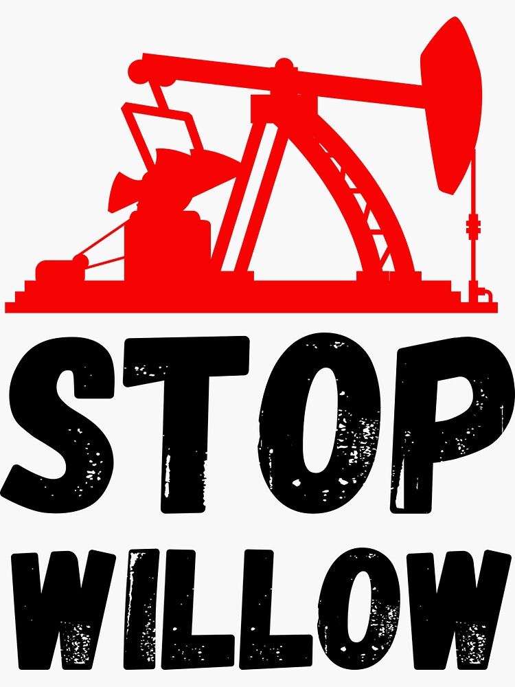 "stop the willow project" Sticker for Sale by Elanbary | Redbubble