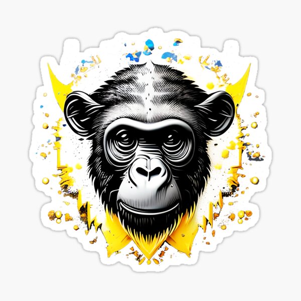 "Mono abstracto" Sticker for Sale by otraimagen | Redbubble