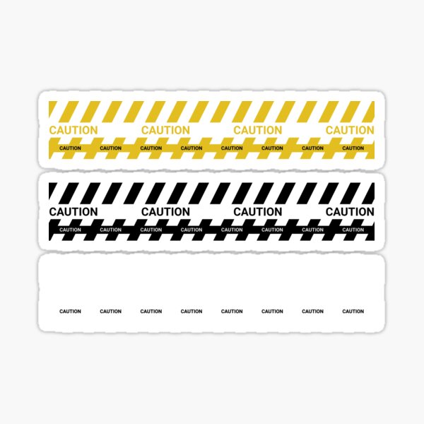 "Caution warning hazard stripes 3 Set" Stickerundefined by Arez Xzan ...