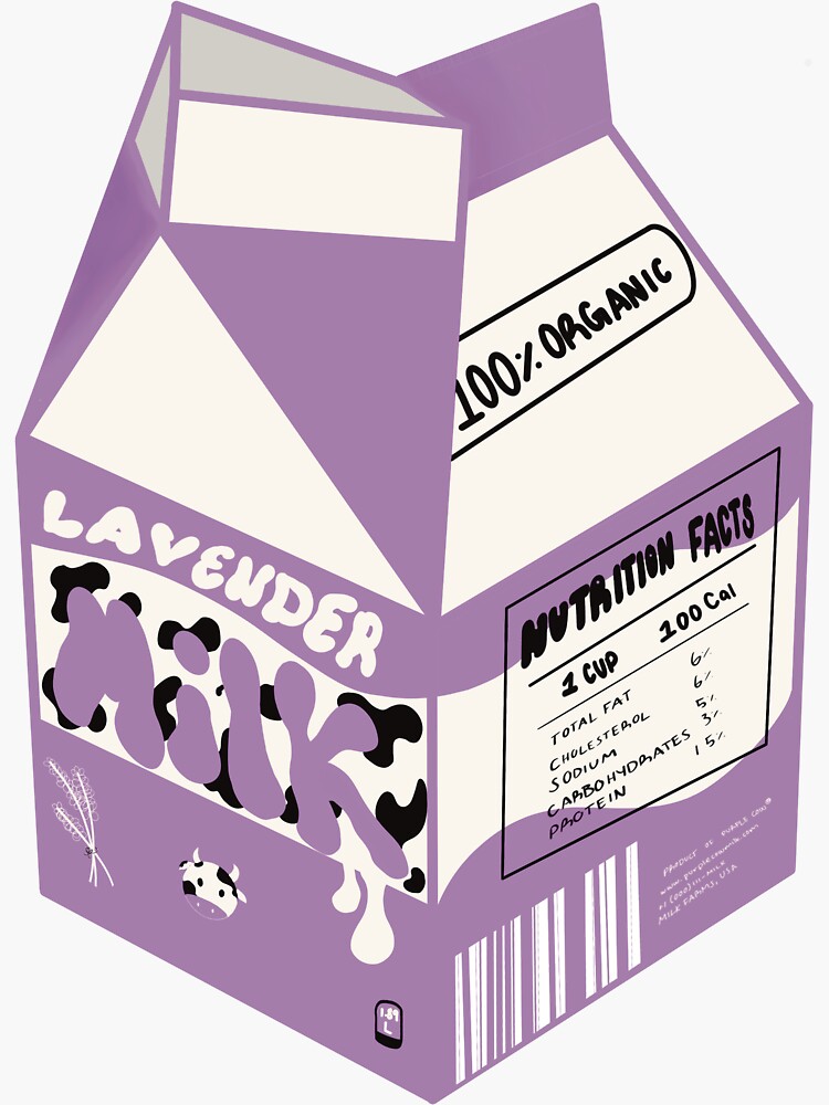 "Purple Milk Carton" Sticker for Sale by vaquita1 | Redbubble