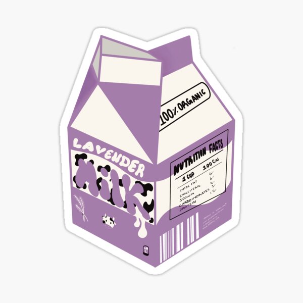 "Purple Milk Carton" Sticker for Sale by vaquita1 | Redbubble