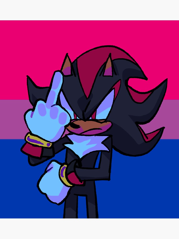 "bisexual flag shadow flipping off your enemies" Sticker for Sale by ...