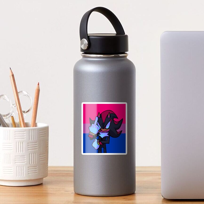 "bisexual flag shadow flipping off your enemies" Sticker for Sale by ...