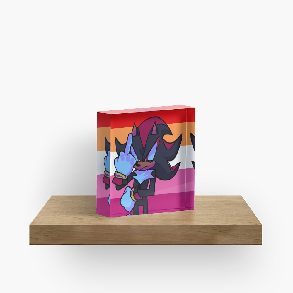 "lesbian flag shadow flipping off your enemies" Sticker for Sale by ...