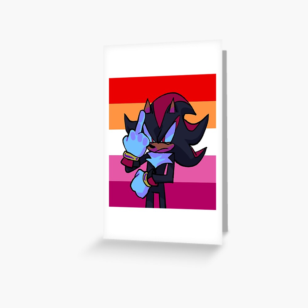 "lesbian flag shadow flipping off your enemies" Sticker for Sale by ...