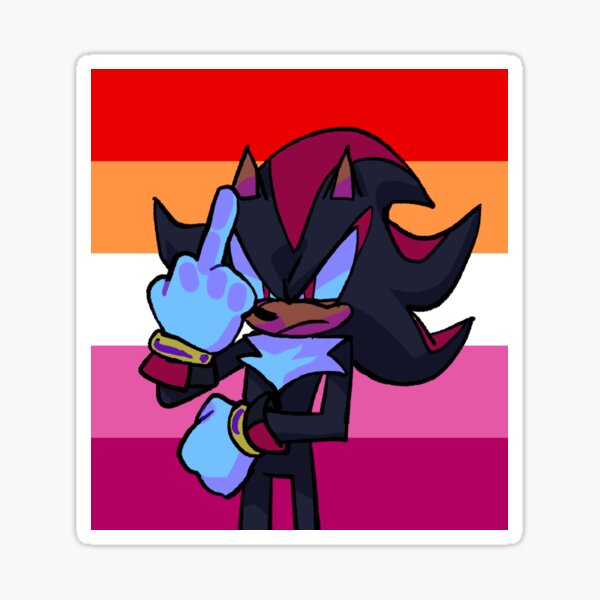 "lesbian flag shadow flipping off your enemies" Sticker for Sale by ...