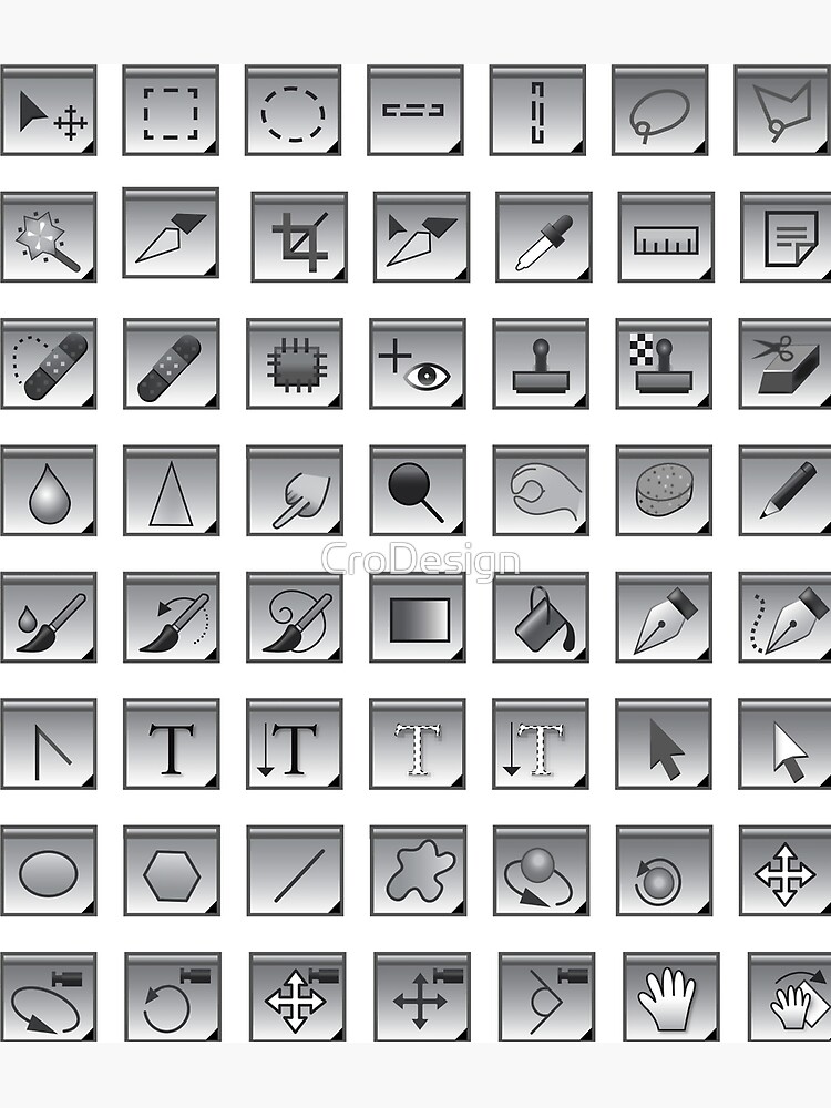 "Photoshop PS Tools Graphic Designer " Canvas Print by CroDesign ...