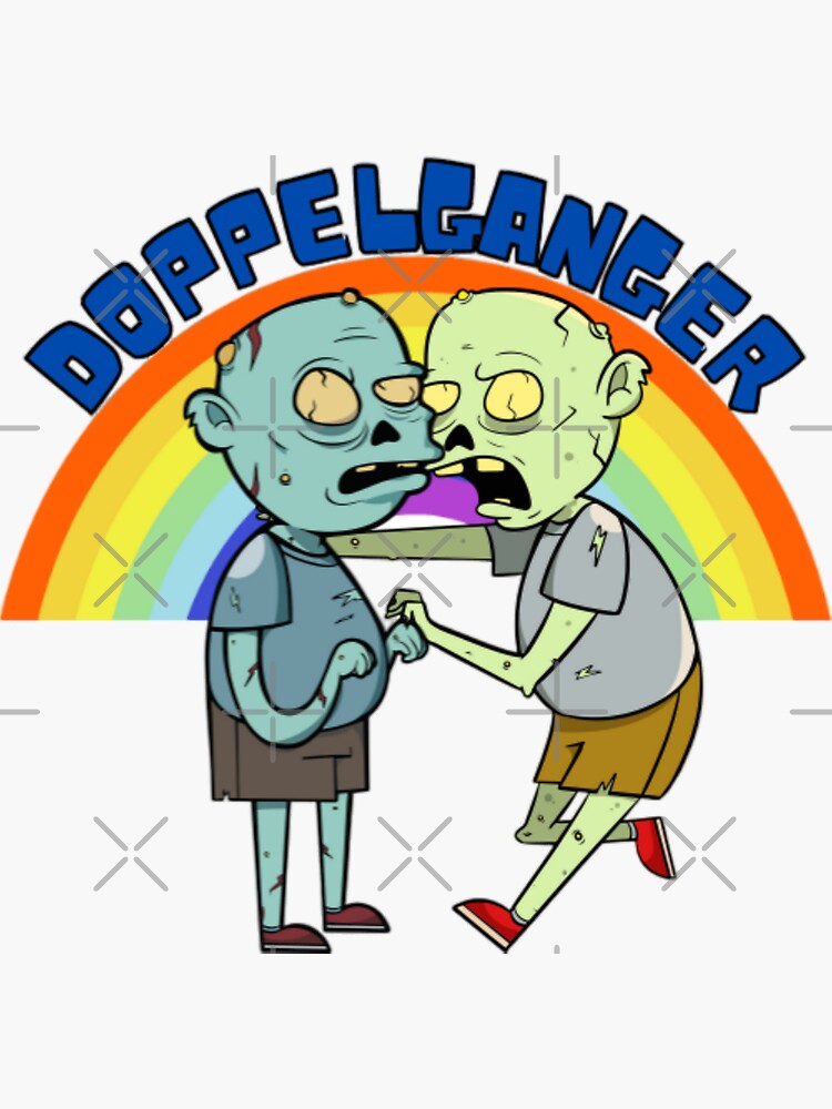 "Doppelganger" Sticker for Sale by SoussouBrand | Redbubble