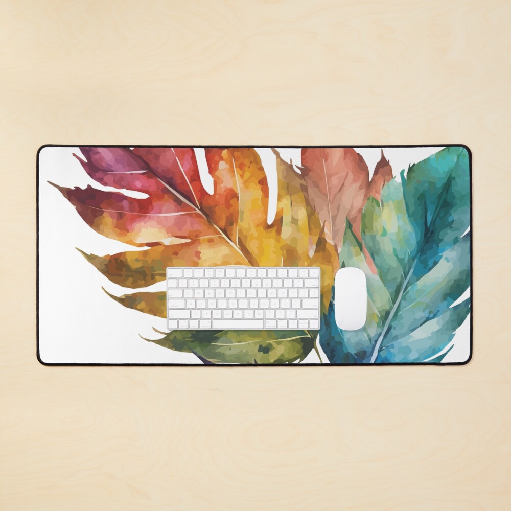 "A colorful painting of fallen leaves - Watercolor Leaves and Trees ...