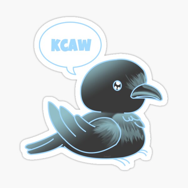 "Cute, Handsome and Smart Crow Bird" Sticker for Sale by DynieKid ...