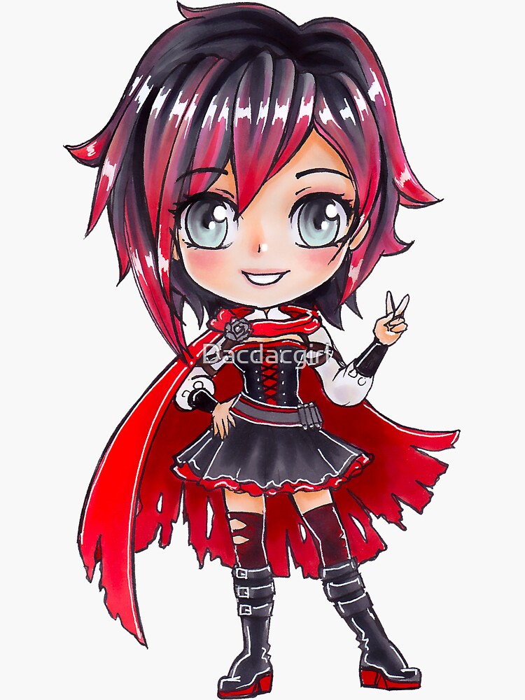 "Ruby Rose Chibi" Sticker by Dacdacgirl | Redbubble