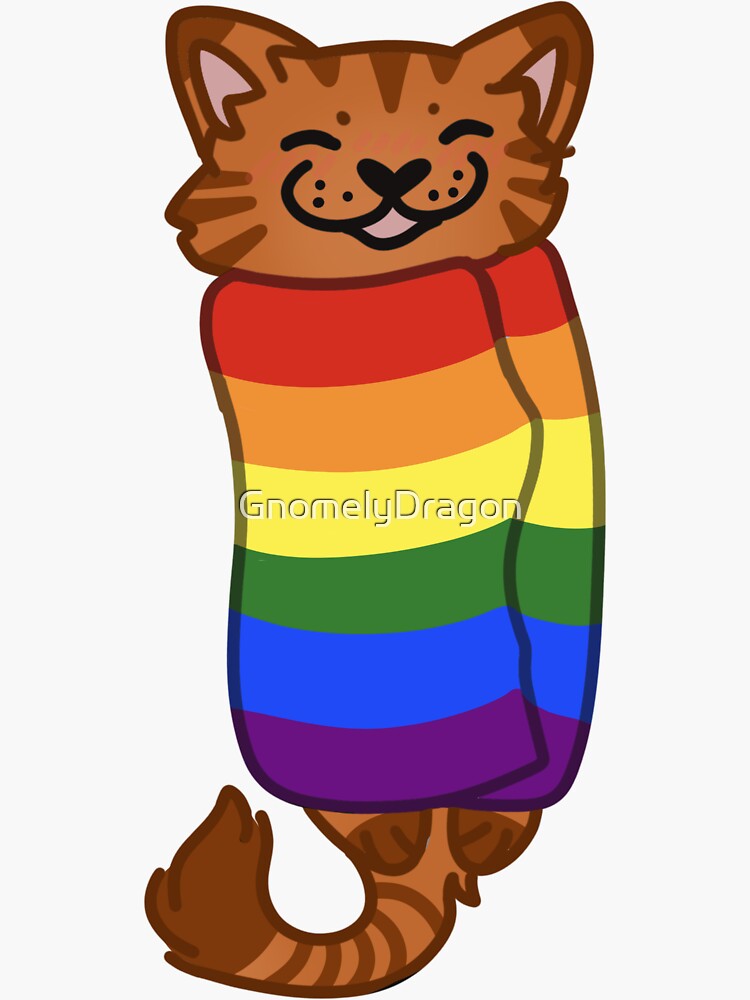 "Orange tabby cat pride burrito - purrito " Sticker for Sale by ...