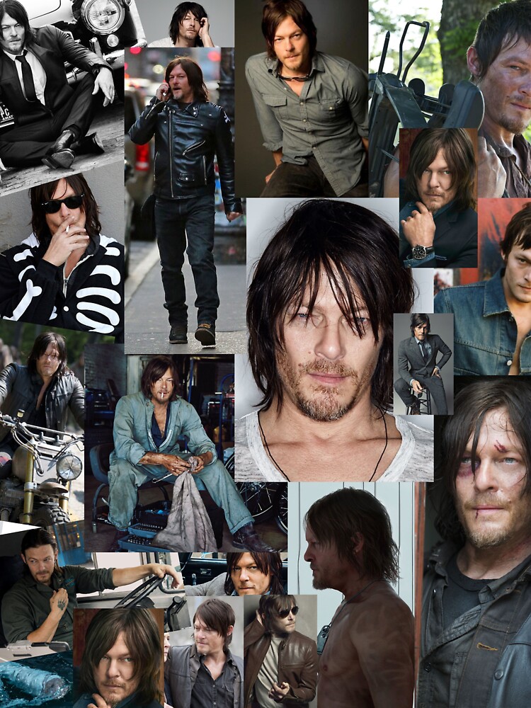 "Norman Reedus Fan Made Assorted Random Photo Collage" Classic T-Shirt ...