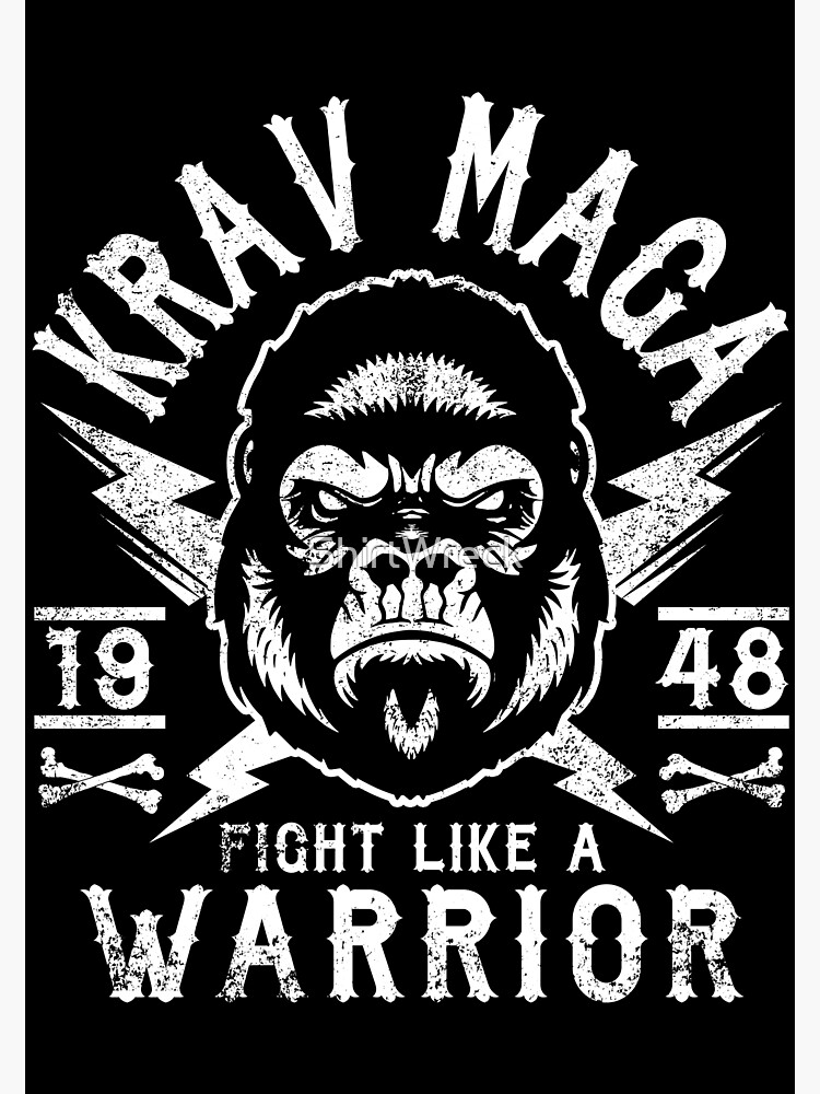 "KRAV MAGA - FIGHT LIKE A WARRIOR" Art Print by ShirtWreck | Redbubble