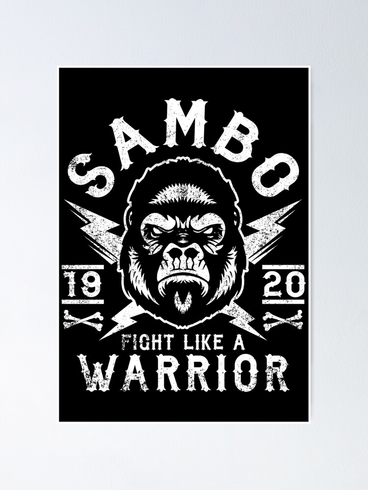 "SAMBO - FIGHT LIKE A WARRIOR" Poster for Sale by ShirtWreck | Redbubble