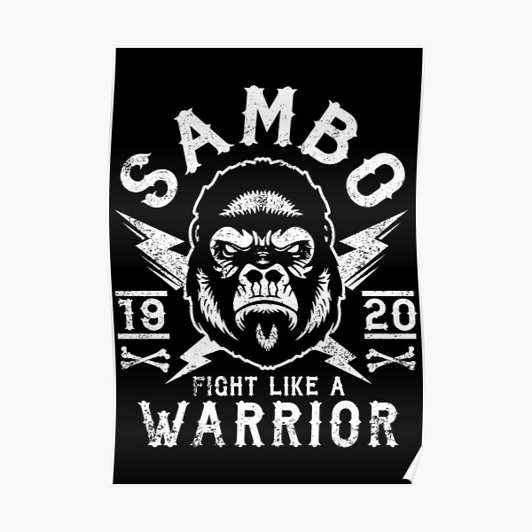 "SAMBO - FIGHT LIKE A WARRIOR" Poster for Sale by ShirtWreck | Redbubble