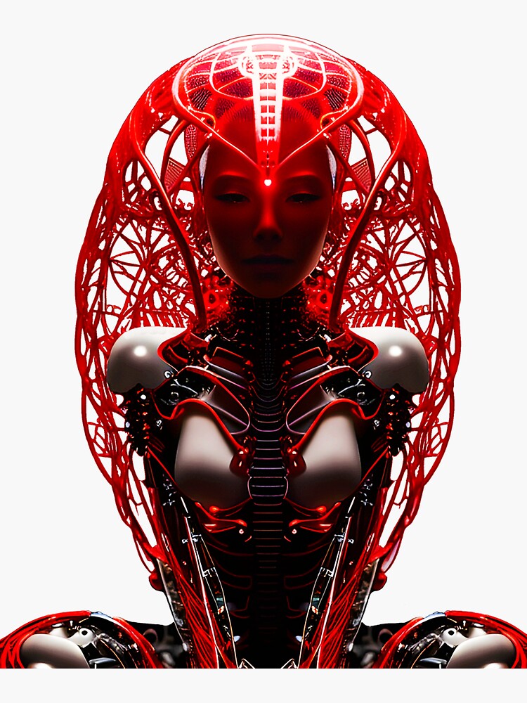 "BioMechanical Android" Sticker for Sale by ArchimedesPrime | Redbubble