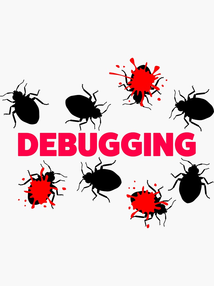 "Debugging STICKER" Sticker by KeepOnCoding | Redbubble