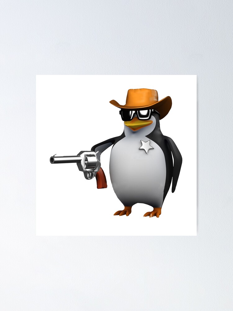 Póster «Penguin With Gun Imagen del editor» de YungEyetoy | Redbubble