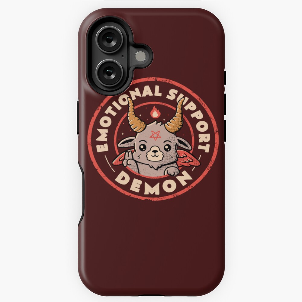 "Emotional Support Demon - Funny Evil Baphomet Gift" Sticker for Sale ...