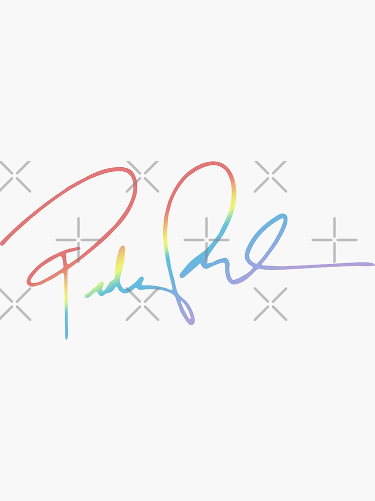 "Pedro Signature (gay pride flag rainbow)" Sticker for Sale by ...