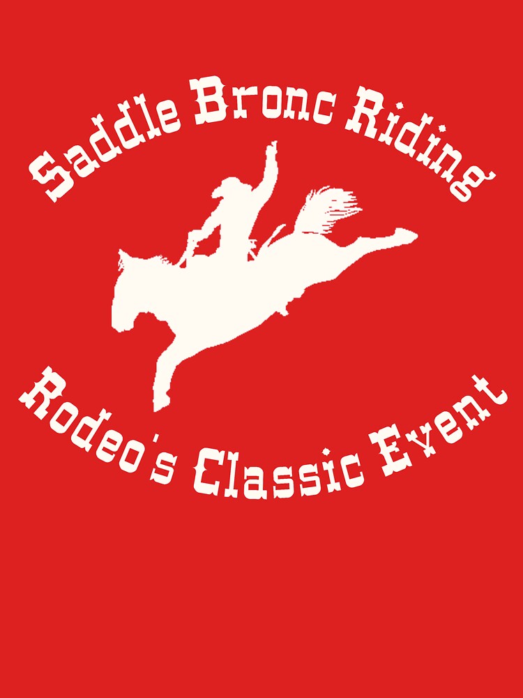 "Rodeo Saddle Bronc Rider" T-shirt by oceanus183 | Redbubble | rodeo t ...