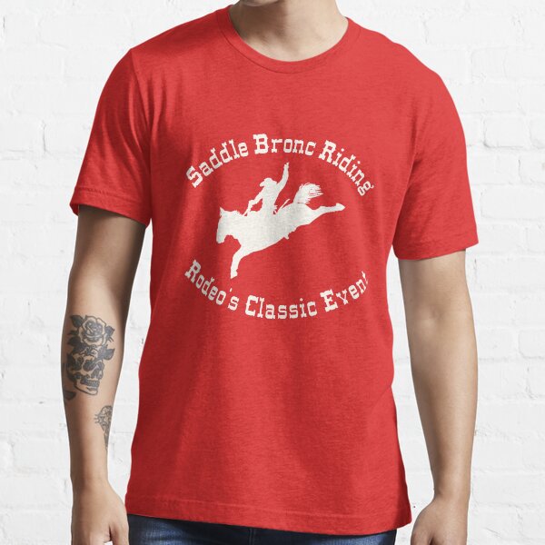 "Rodeo Saddle Bronc Rider" T-shirt by oceanus183 | Redbubble | rodeo t ...