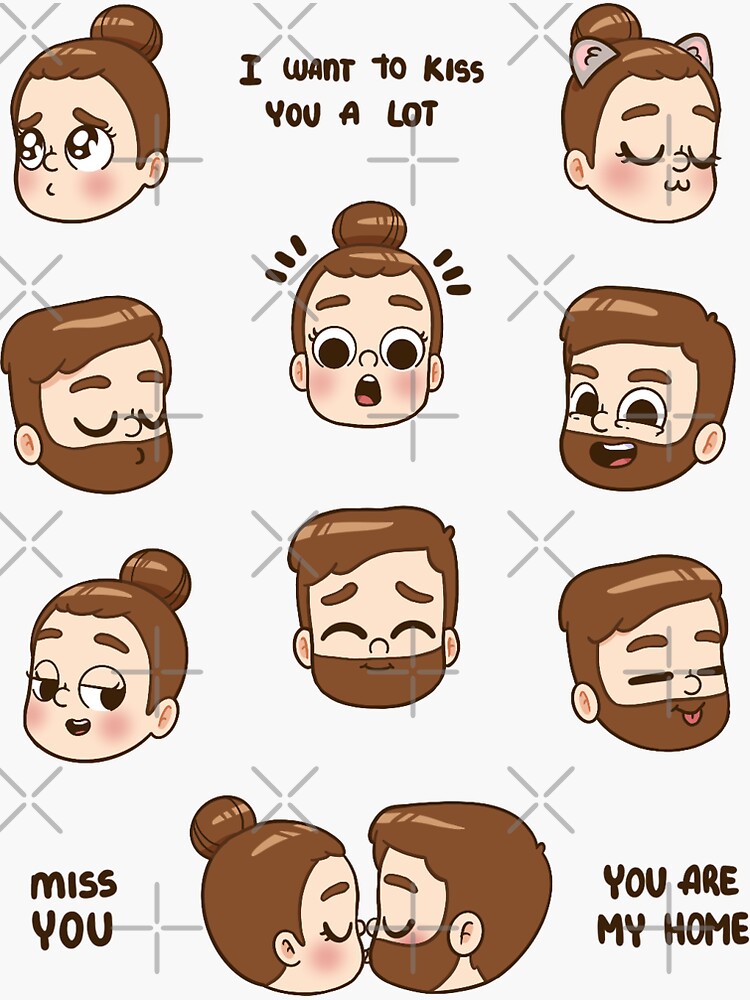 Pegatina «All about luv sticker sheet» de Pibubear | Redbubble