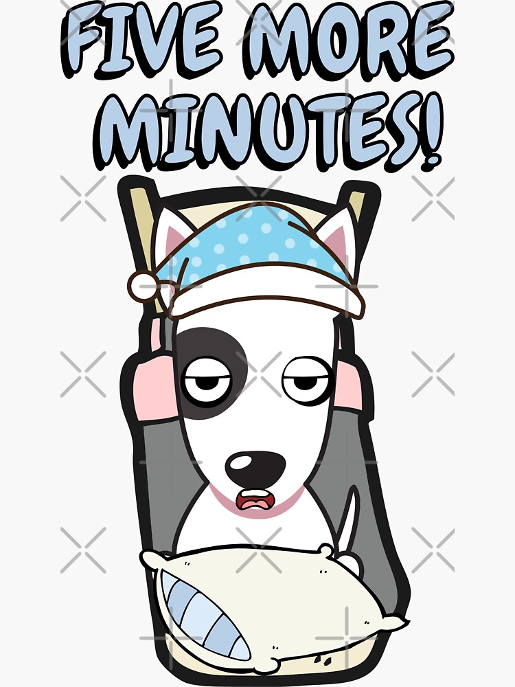 "Lazy Bull Terrier cant get out of bed" Sticker for Sale by Pet-Station ...