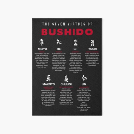 "The Seven Virtues Of Bushido Japan Samurai Japanese Warrior Principles ...