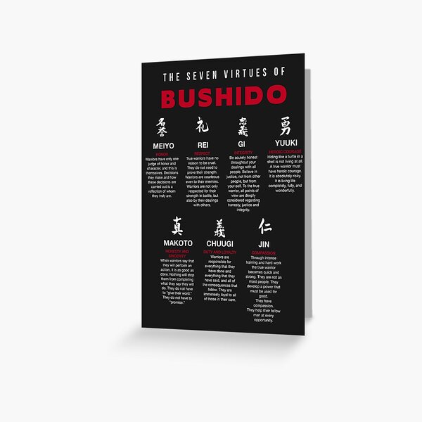 "The Seven Virtues Of Bushido Japan Samurai Japanese Warrior Principles ...