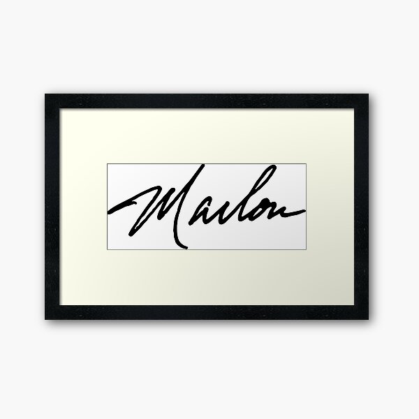 "Marlon Brando signature" Framed Art Print for Sale by opngoo | Redbubble