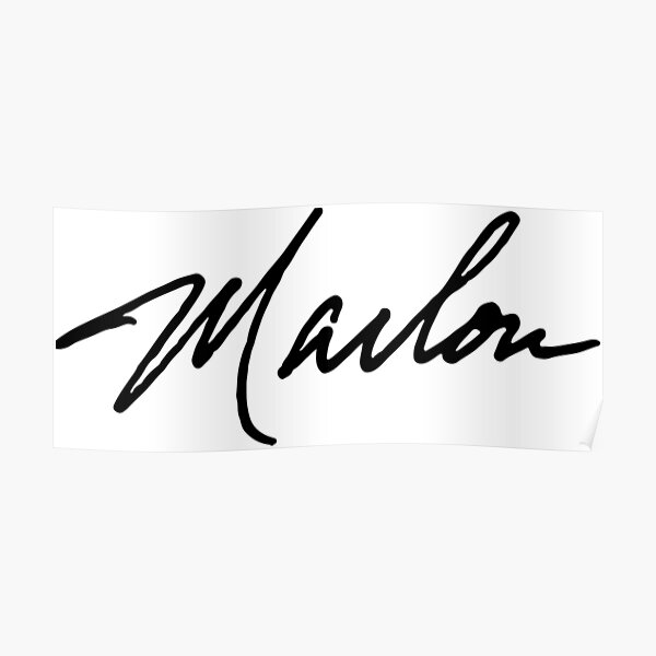 "Marlon Brando signature" Poster by opngoo | Redbubble