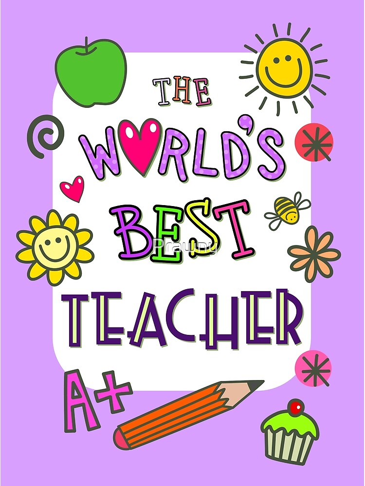 "Best Teacher" Poster for Sale by Prawny | Redbubble