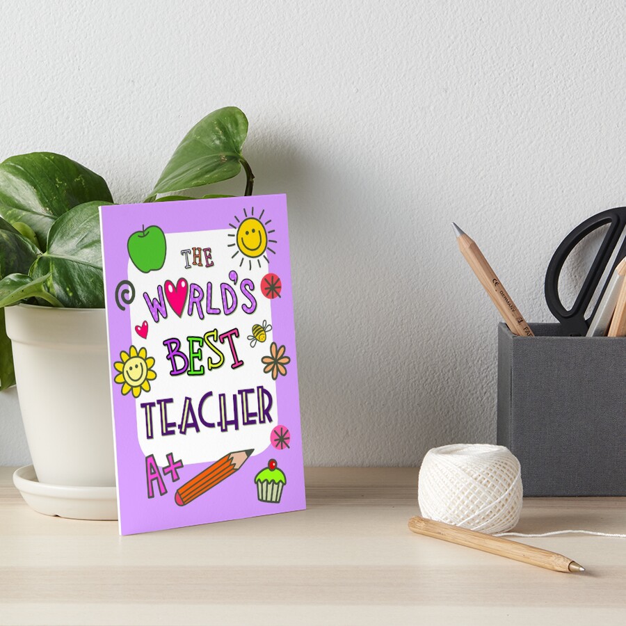"Best Teacher" Poster for Sale by Prawny | Redbubble