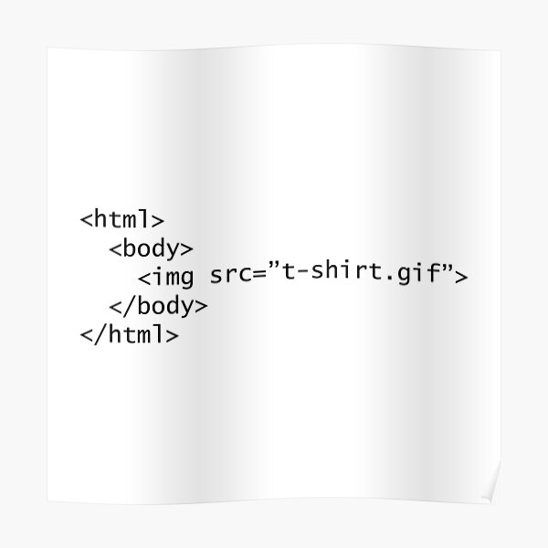 "html" Poster for Sale by KeepOnCoding | Redbubble