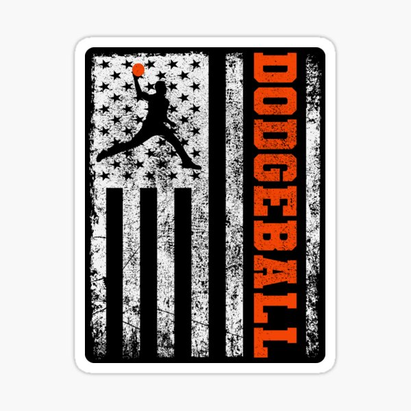 "American Flag USA Dodgeball Player Coach Team Sports" Sticker for Sale ...