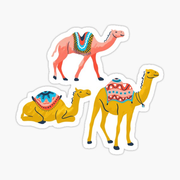 "Arabian Desert Camels " Sticker for Sale by Farijazz | Redbubble