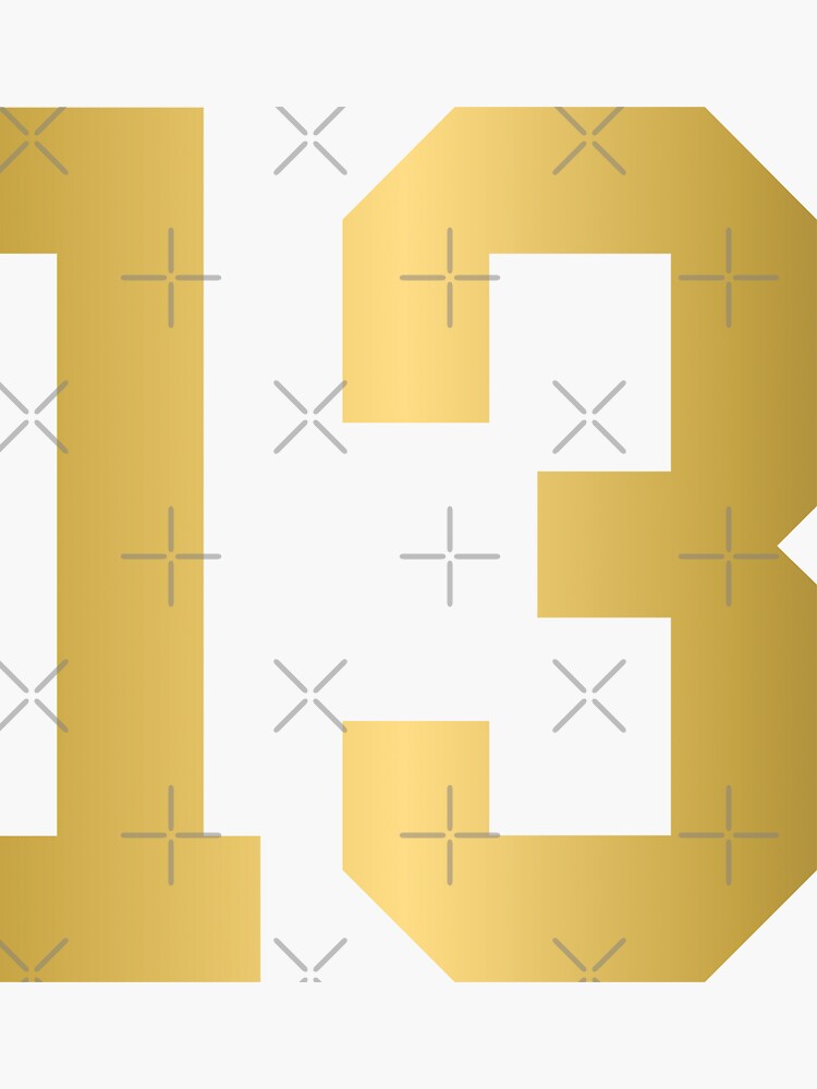 "Golden Number 13 - Sports Numbers " Sticker for Sale by nocap82 ...