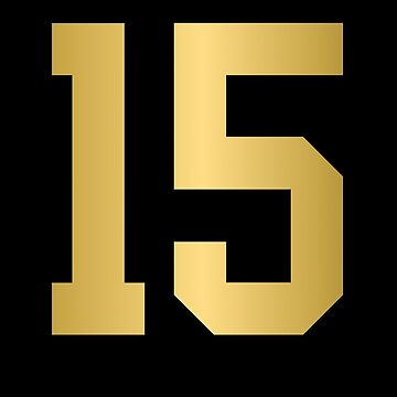 "Golden Number 15 - Sports Numbers " Sticker for Sale by nocap82 ...
